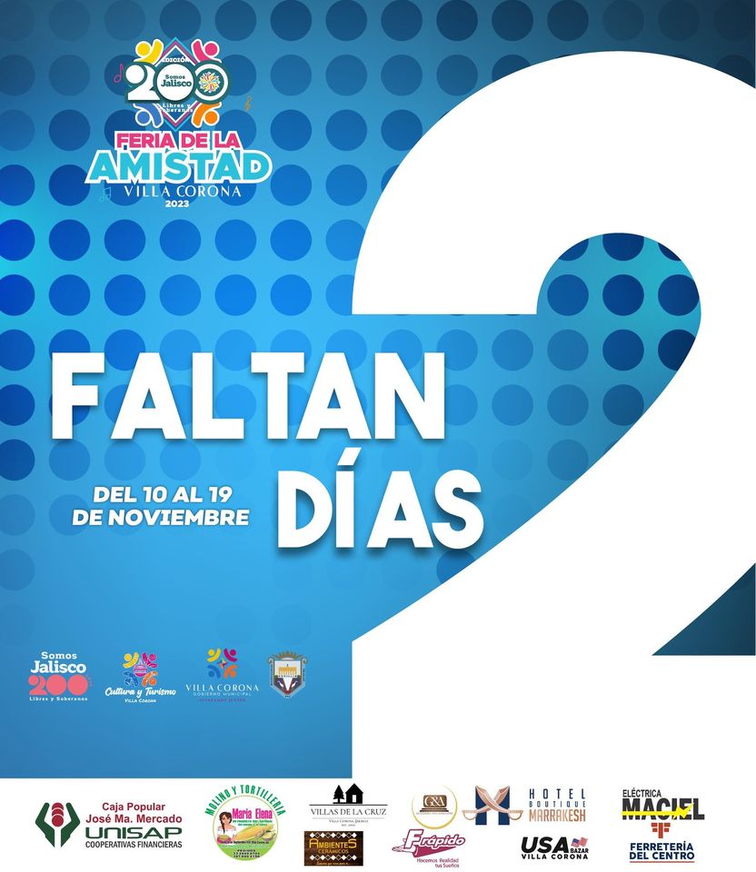 Solo faltan 2 días para disfrutar de la #FeriadelaAmistad2023